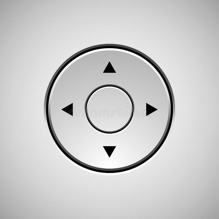 White Abstract Joystick Button Template Stock Vector - Illustration of ...