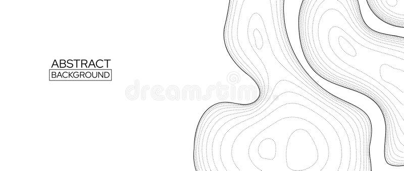White Abstract Line Background. Topographic Contour Map Concept. Linear ...