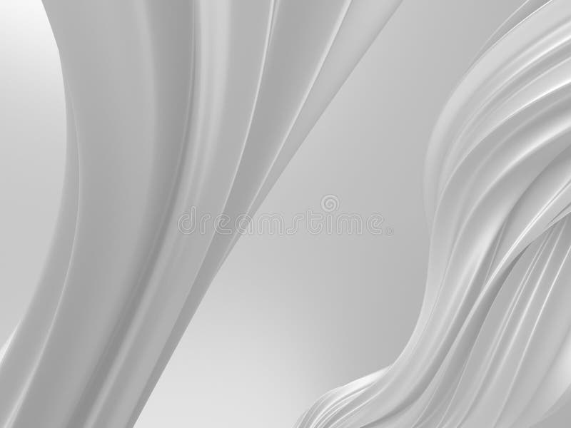 White Abstract Liquid Wavy Background Stock Illustration - Illustration ...