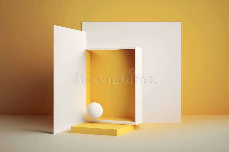 White Abstract Minimal Geometric Forms. Design Elements on White ...