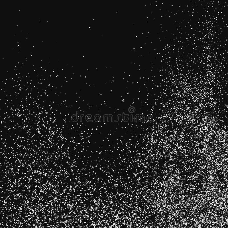 White Abstract Particles on Black Background Stock Vector ...