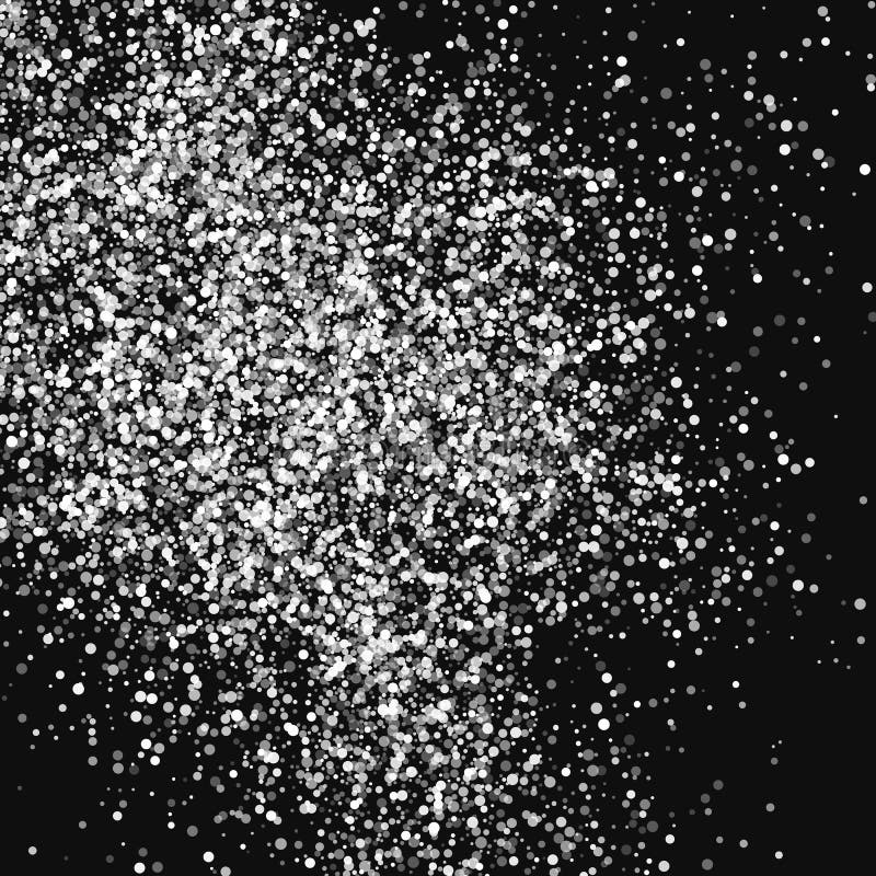 White Abstract Particles on Black Background Stock Vector ...