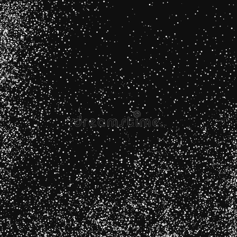 White Abstract Particles on Black Background Stock Vector ...
