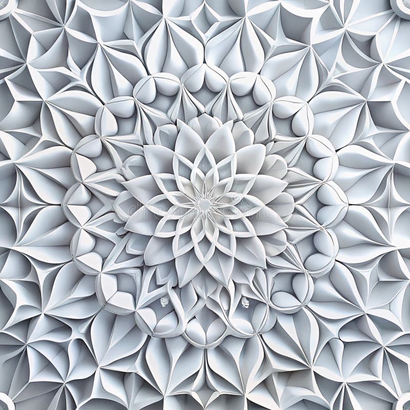 White abstract pattern 3D stock illustration. Illustration of geometric ...