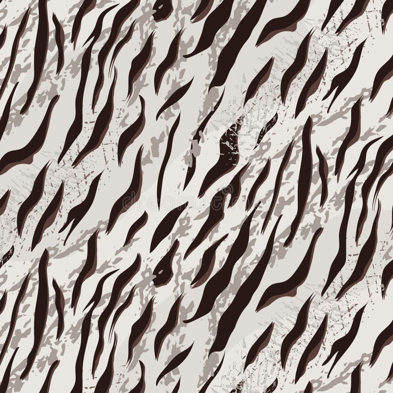 White Abstract Seamless Pattern Tiger Skin Texture Stock Vector ...
