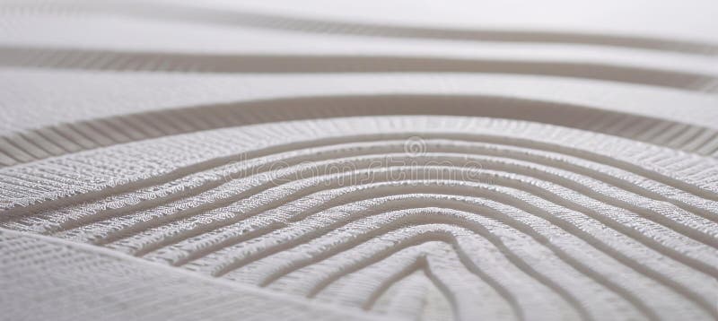White Abstract Relief, Semicircular Lines with a Radial Texture on ...