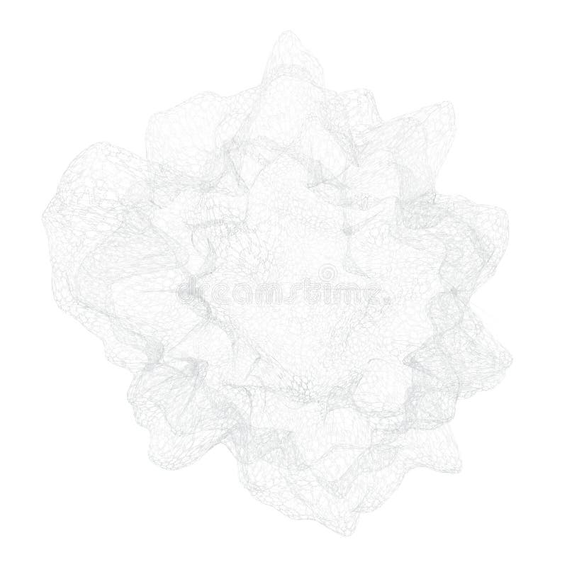 White Abstract Round Shape. Isolated on White Background. 3D Render ...