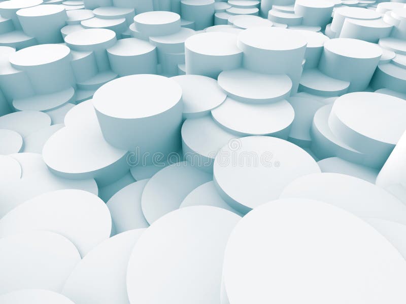 White Abstract Round Shapes Pattern Architecture Background Stock ...