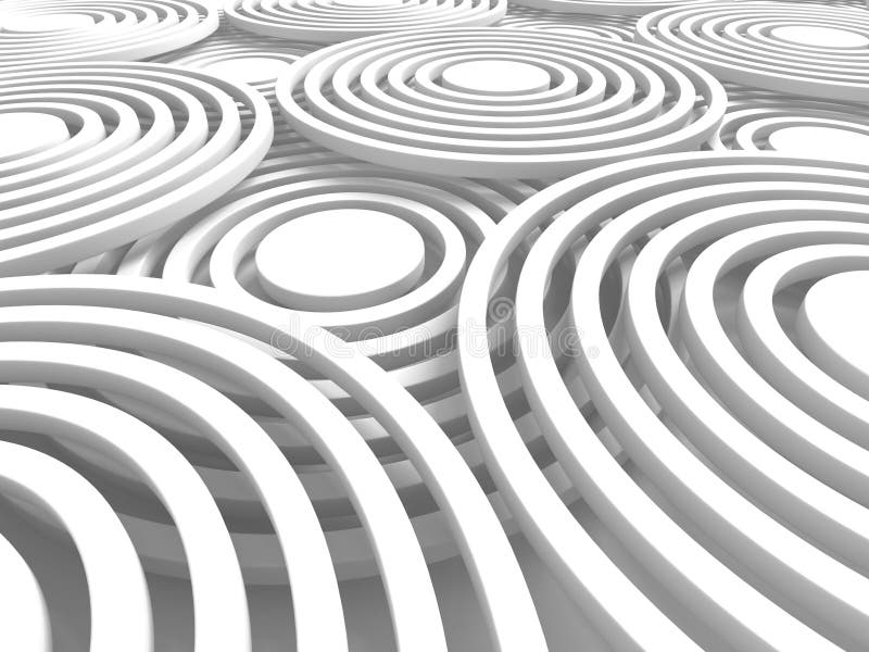 White Abstract Round Shapes Pattern Architecture Background Stock ...