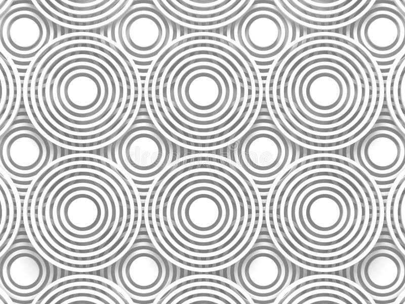 White Abstract Round Shapes Pattern Architecture Background Stock ...