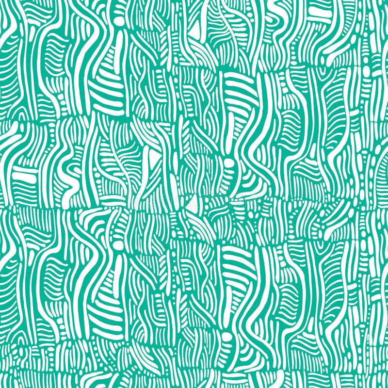 White Abstract Seamless Pattern Isolated on Turquoise Background ...