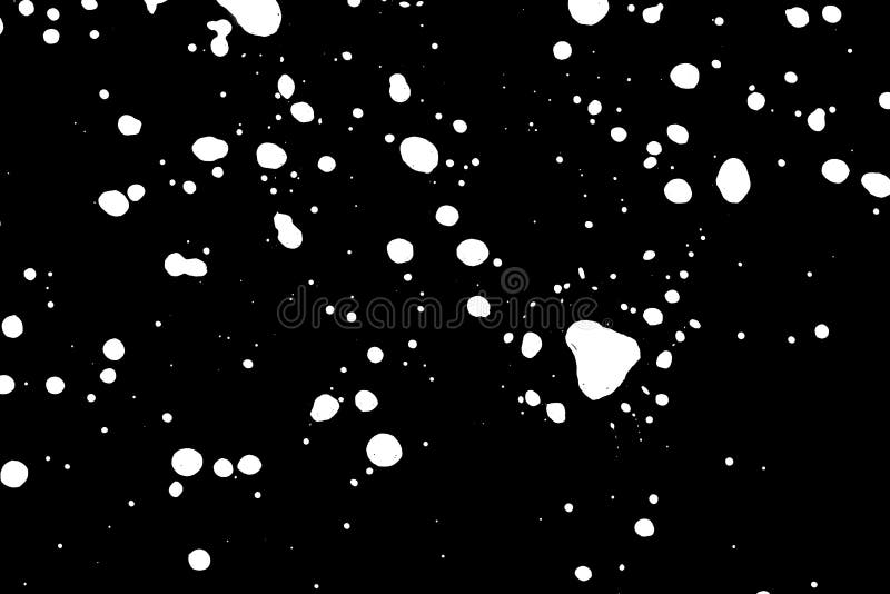 White Abstract Spots on a Black Background, Texture, Illustration Stock ...