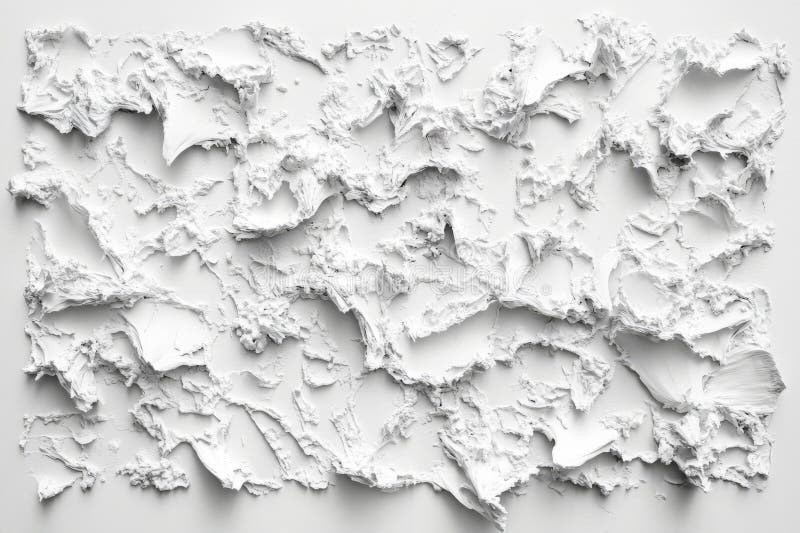 A White Abstract Surface Created with Paste Filler and Bonding Plaster ...