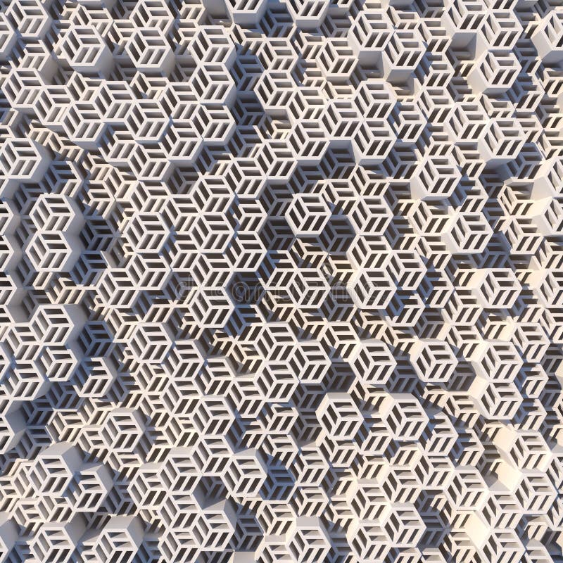 White Abstract Surface Pattern 3d Rendering Stock Illustration