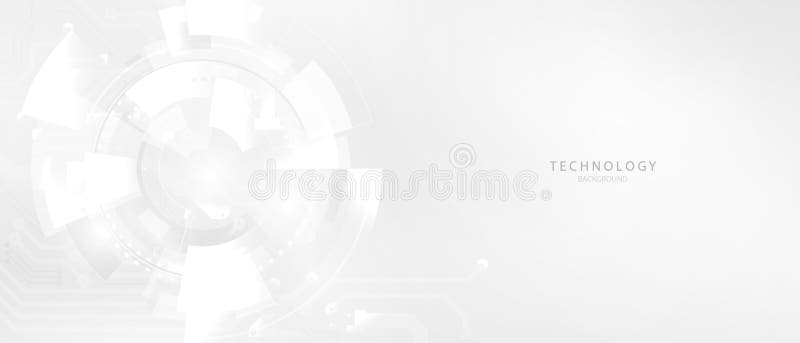 White Abstract Technology Background Vector Illustration Stock ...