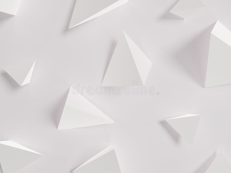 White Abstract Triangle Texture Background. 3D Rendering Stock ...