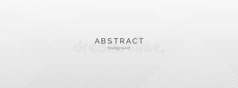 White Abstract Vector Long Banner Template. Minimal Background with ...