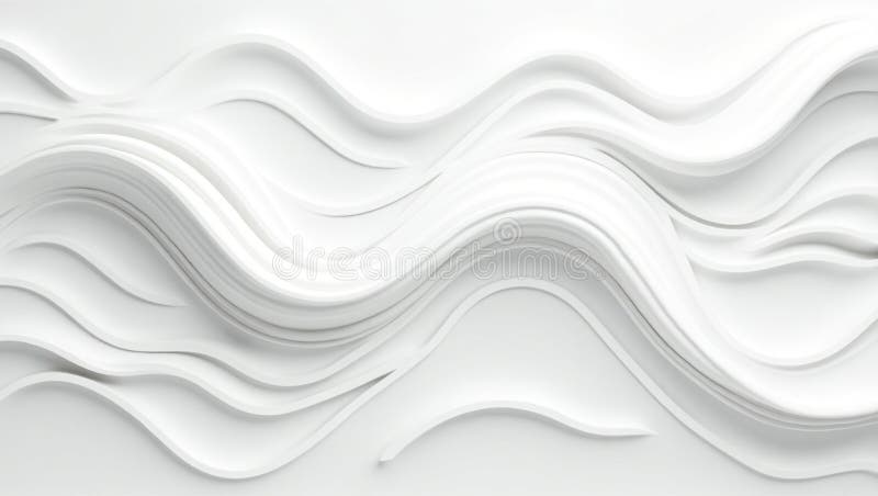 White Abstract Wall with Geometric Wave Patterns and Soft Layered ...