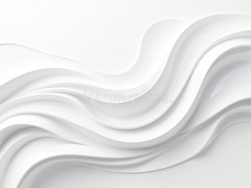 White Abstract Wall with Geometric Wave Patterns and Soft Layered ...