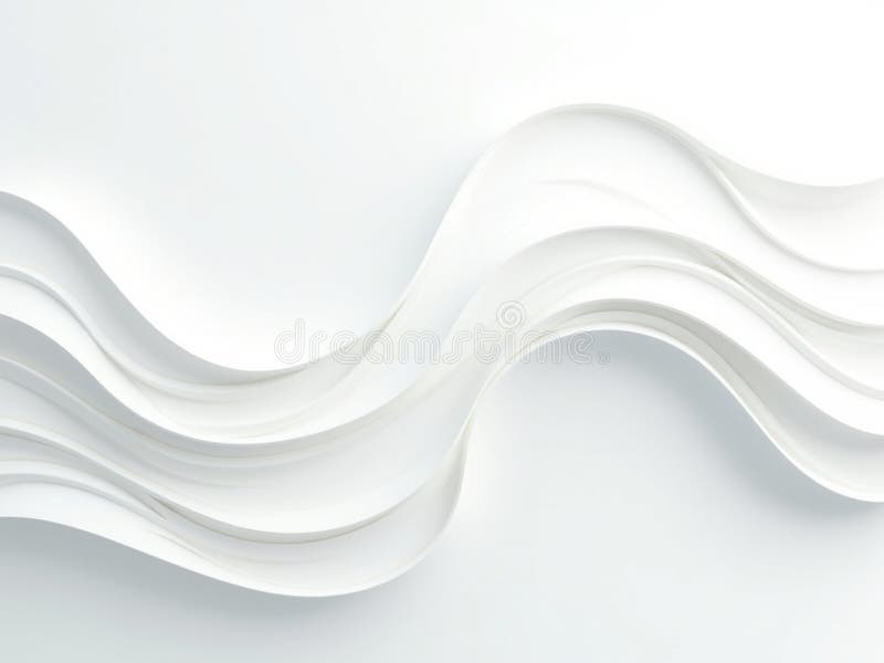 White Abstract Wall with Geometric Wave Patterns and Soft Layered ...