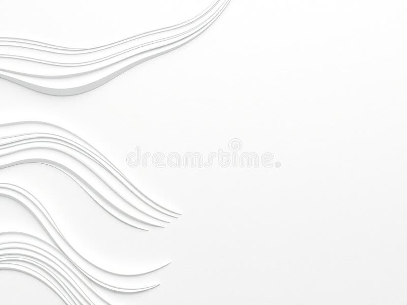 White Abstract Wall with Geometric Wave Patterns and Soft Layered ...