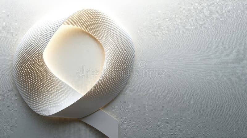 White Abstract Wave Light Sculpture Design Stock Illustration ...