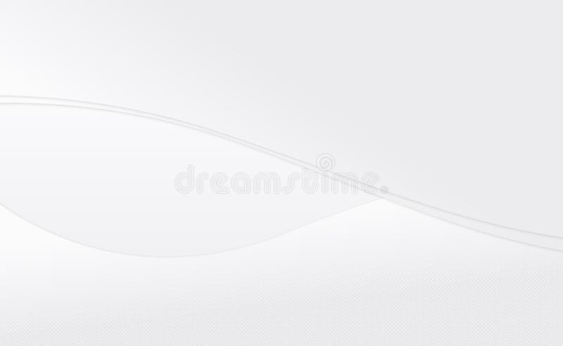 White Abstract Wavy Lines and Dots - Vector Stock Illustration ...