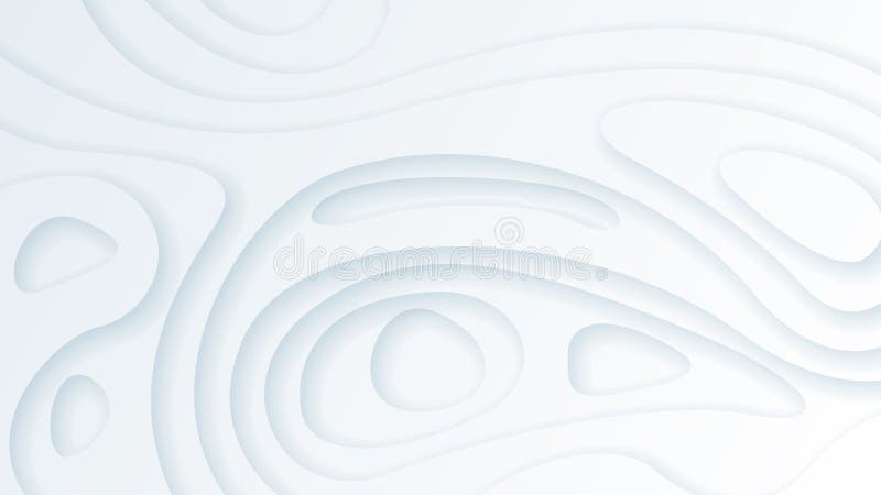 White Abstract Wavy Paper Cut Background with Shadows, Vector. Modern ...