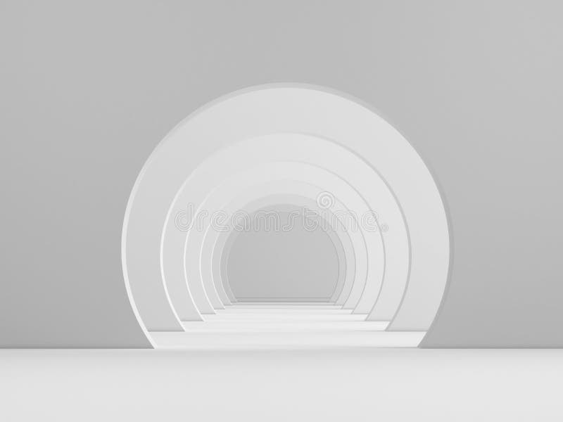 White Acrhitecture Circle Arc Rhythm Background Stock Illustration ...