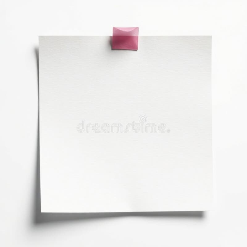 White Adhesive Note with Copy Space, Isolated on White , Paper, Note ...