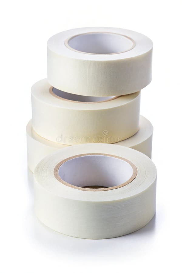 White Adhesive Paper Tape Set Stock Illustration - Illustration of ...