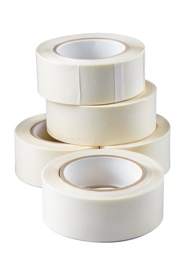 White Adhesive Paper Tape Set Stock Illustration - Illustration of ...