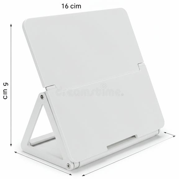 White, Adjustable Tablet or Book Stand with Triangular Support ...
