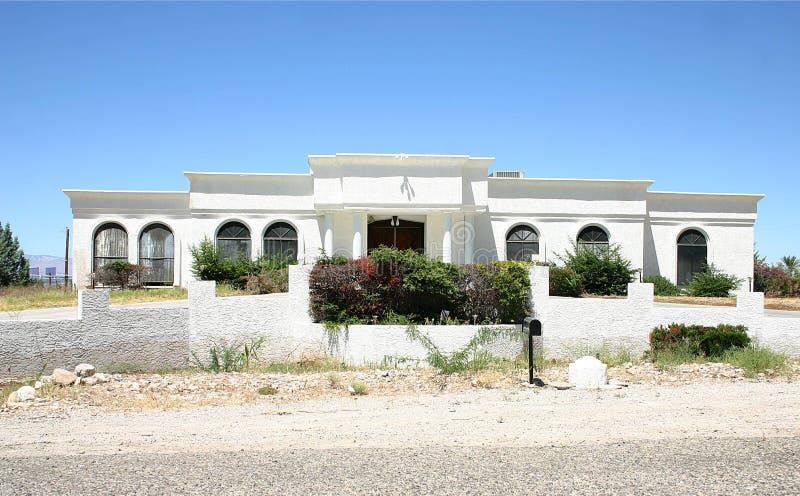 White Adobe House stock image. Image of comfort, desert - 15163799