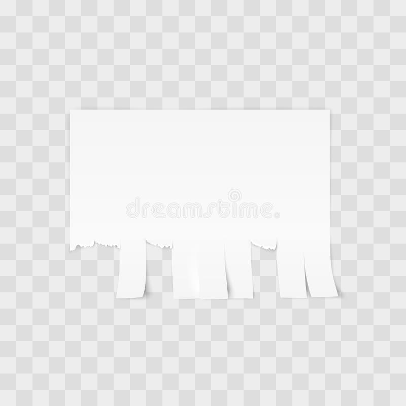 Paper Tear Border. Set of Torn Horizontal Seamless Paper Stripes Stock ...