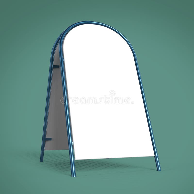 White Advertising Banner Pillar Stand Mockup Template Isolated ...