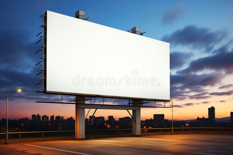 White Advertising Board, AI Generated Stock Illustration - Illustration ...