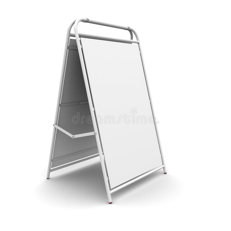 White advertising stand stock illustration. Illustration of message ...