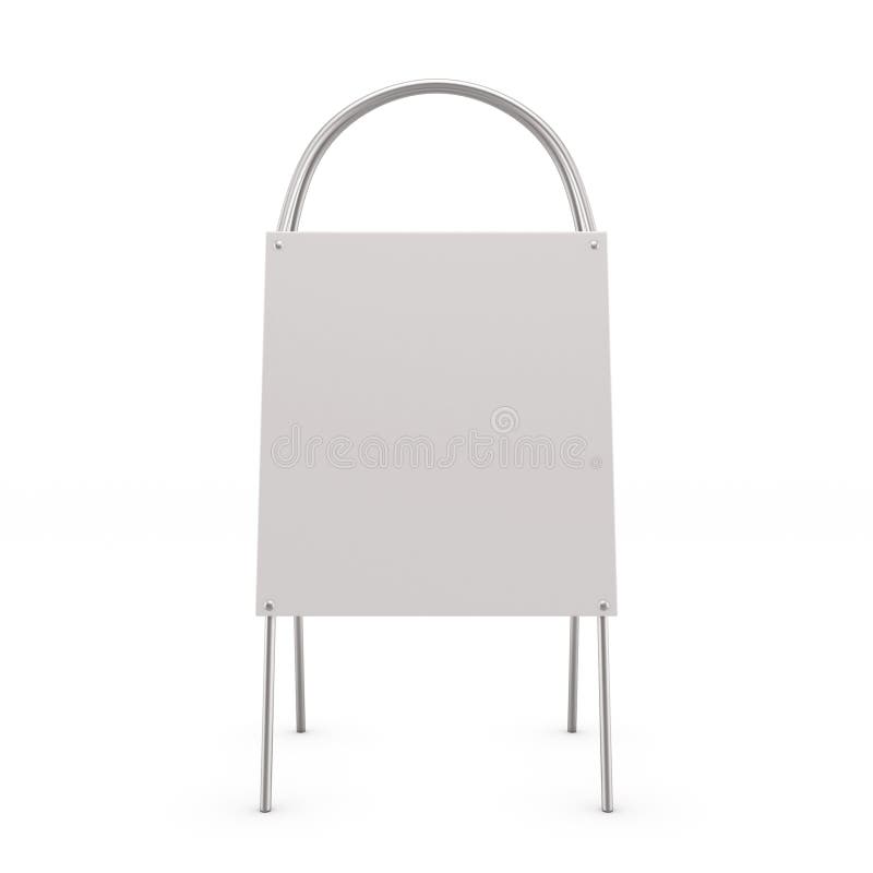 White Advertising Stand Front View Stock Illustration - Illustration of ...