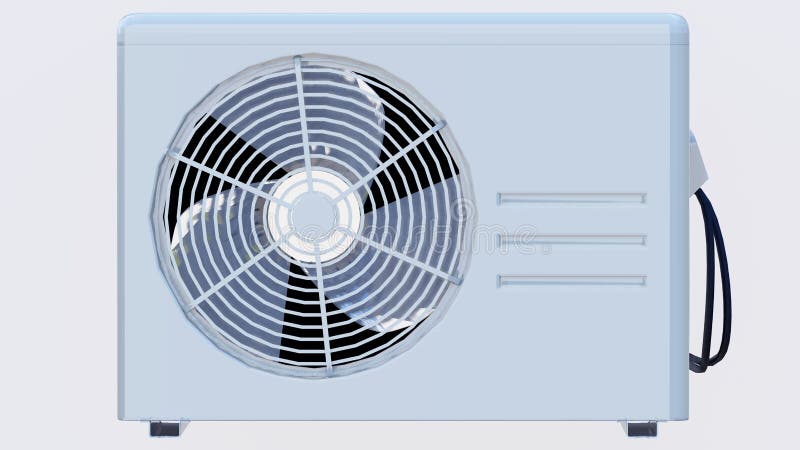White Air Conditioner without Background Stock Image - Image of ...