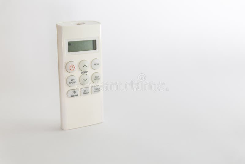 White Air Conditioner Remote Control Stock Photo - Image of controller ...