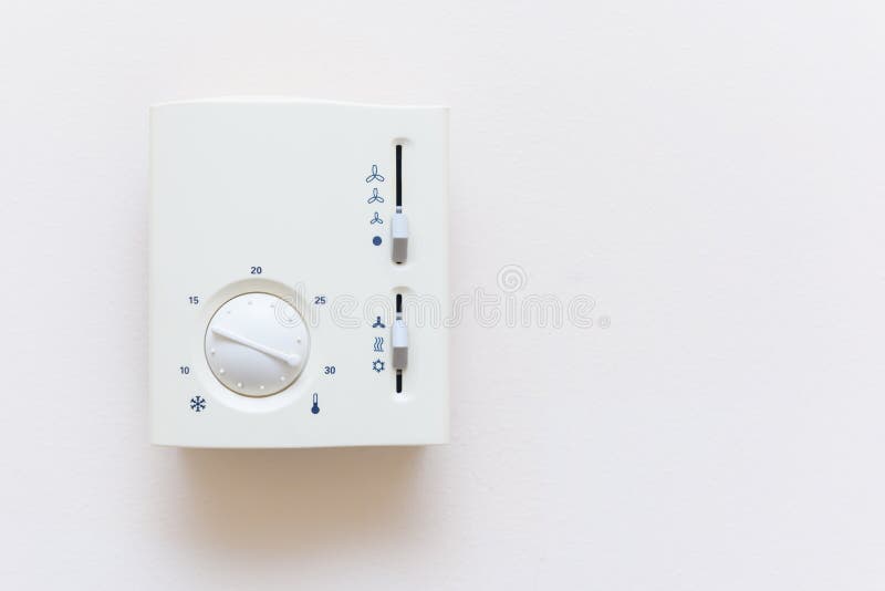 Air Conditioner Remote Control on Wall Stock Image - Image of white ...