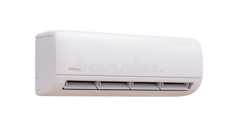 White Air Conditioner Unit on White Background Stock Illustration ...