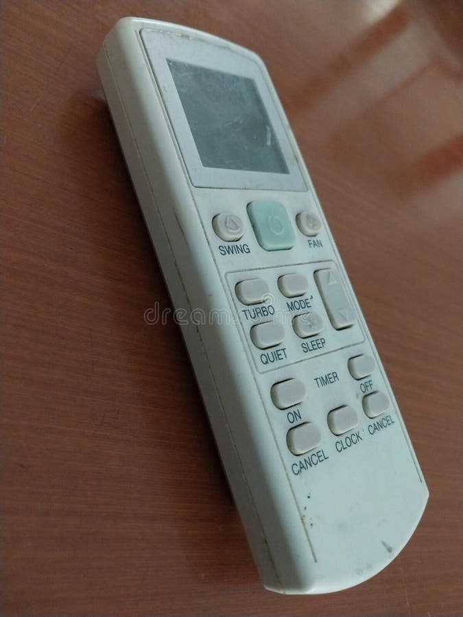 Remote Air Conditioning on the Table Stock Photo - Image of device ...