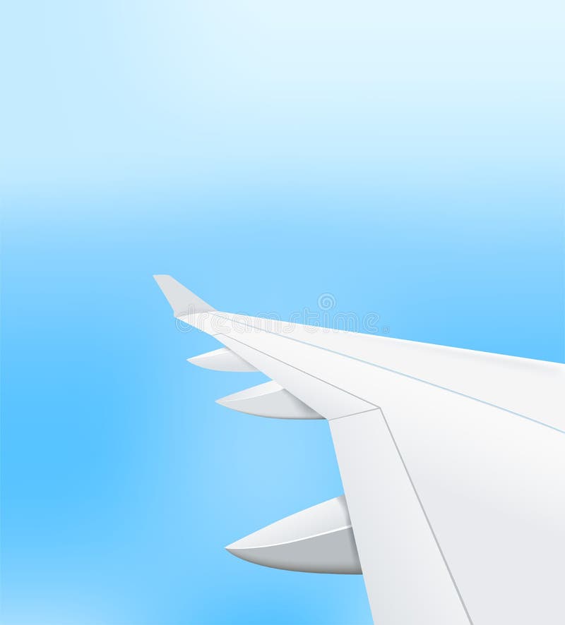 Aircraft Wing Structure and Flaps Systems Drawings Stock Vector ...