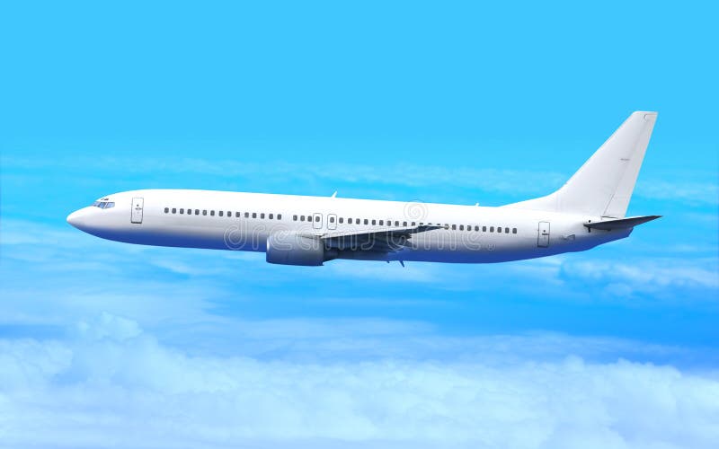 White airplane stock image. Image of liner, passenger - 13259439