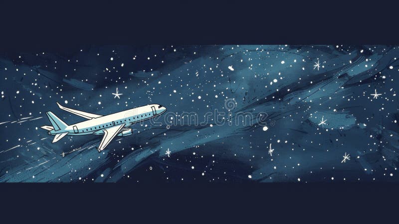 A white airplane is stock illustration. Illustration of aviation ...