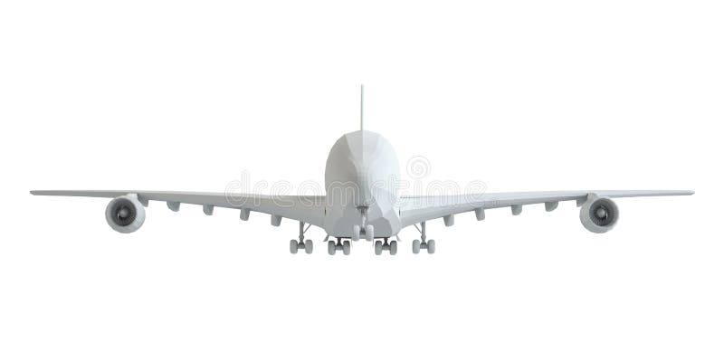 White airplane. Isolated stock illustration. Illustration of black ...