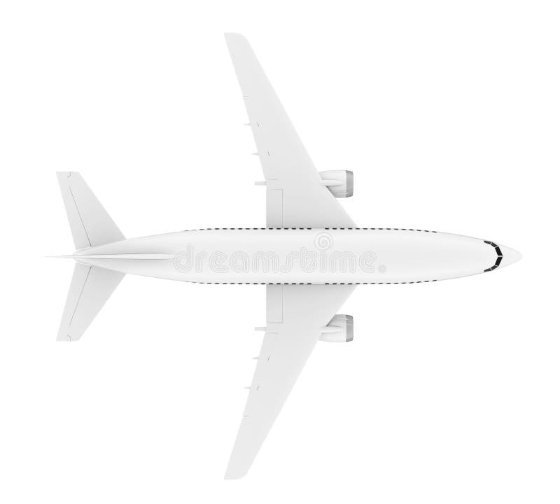 White Airplane Isolated stock illustration. Illustration of airplane ...