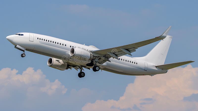 A White Airplane or Jet Airplane is Flying in the Sky. AI Generated ...